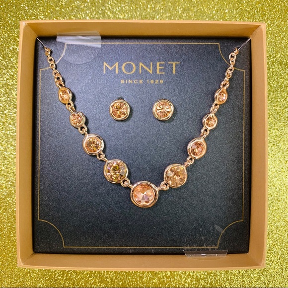 Monet | Jewelry | Monet Necklace And Earrings Jewelry Set | Poshmark